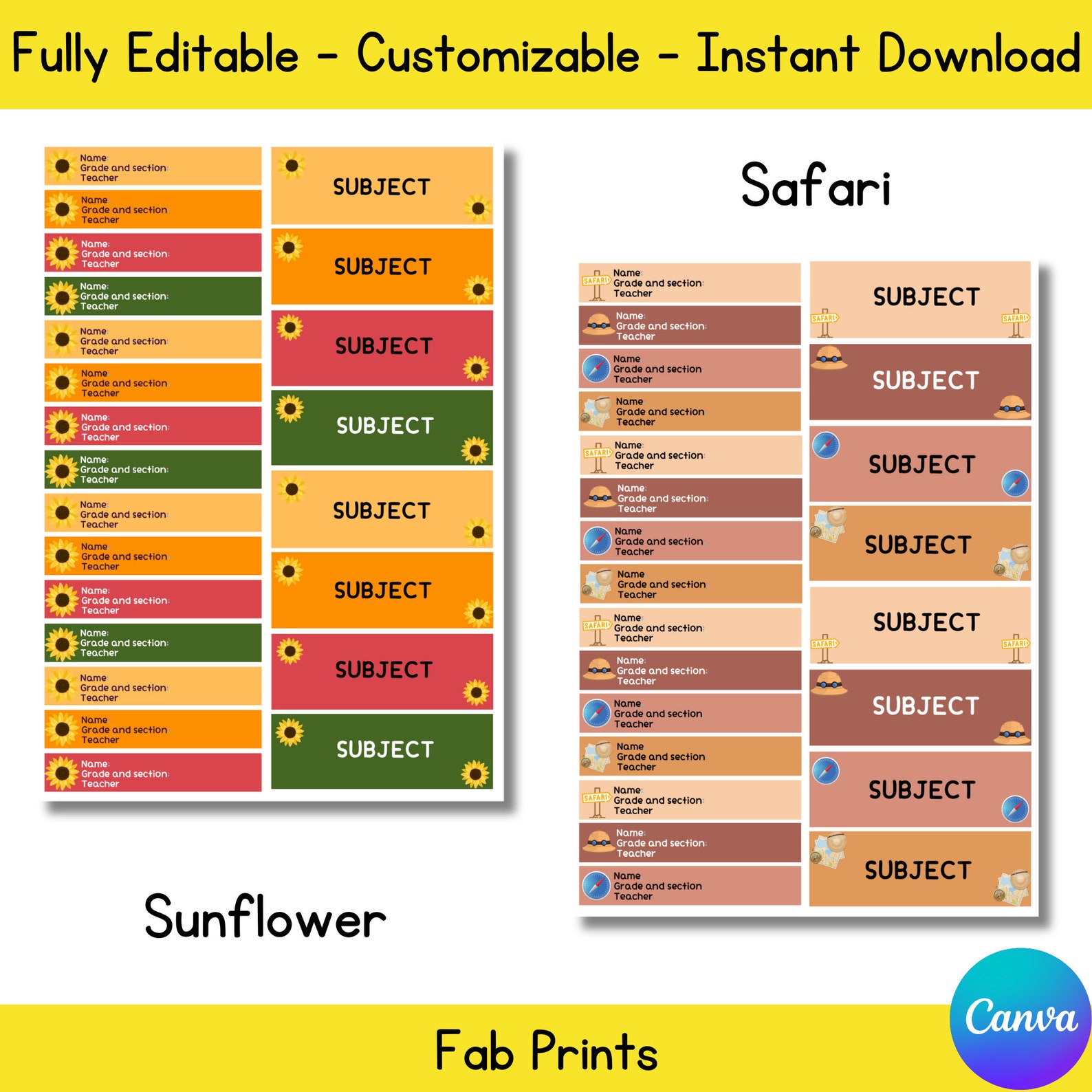 Name Stickers for School Kids Daycare Notebook Labels Personalized ...