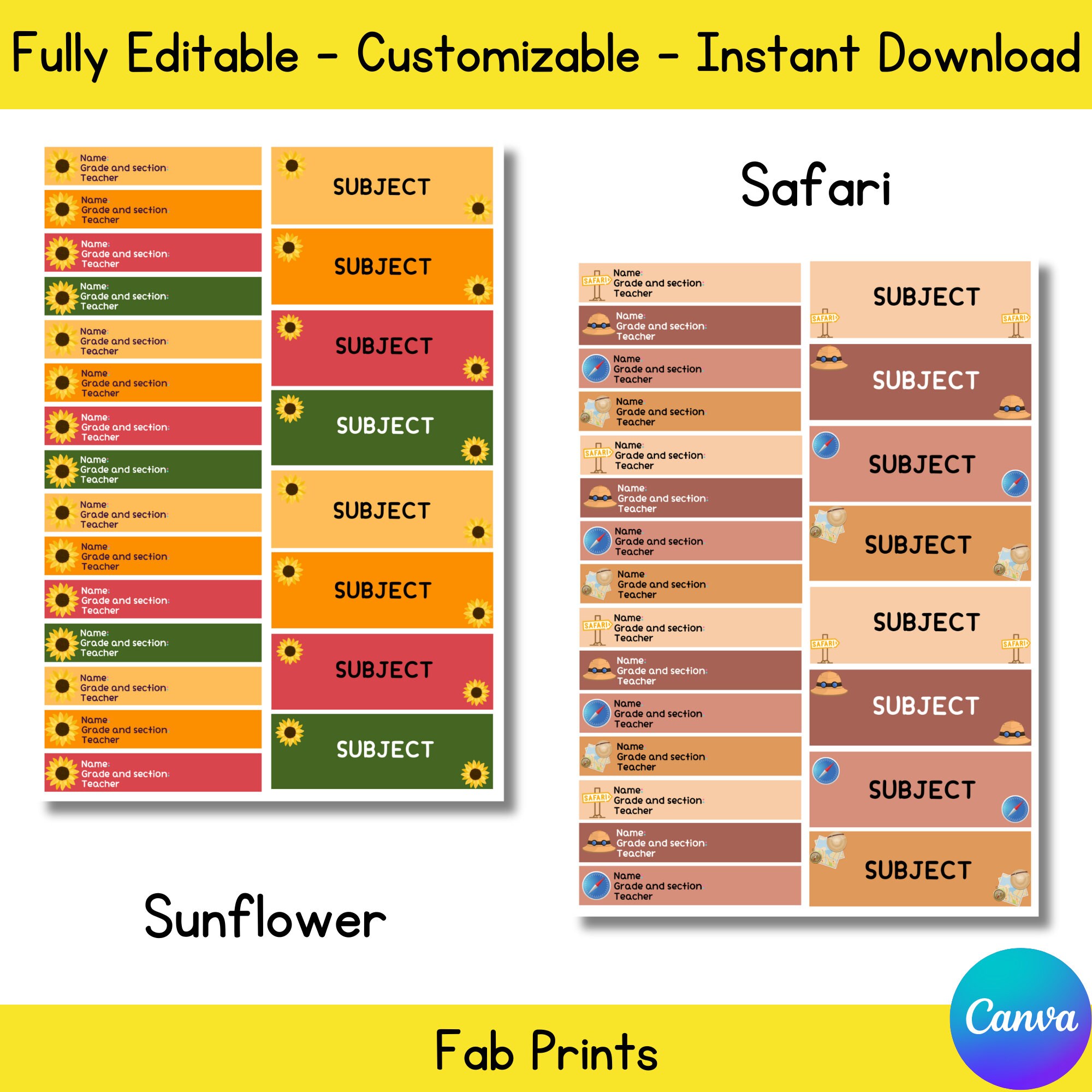 Name Stickers for School Kids Daycare Notebook Labels Personalized ...