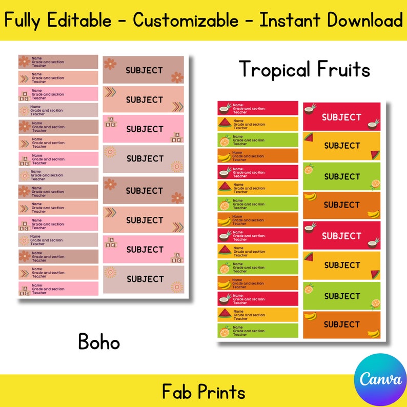 Name Stickers for School Kids Daycare Notebook Labels Personalized ...