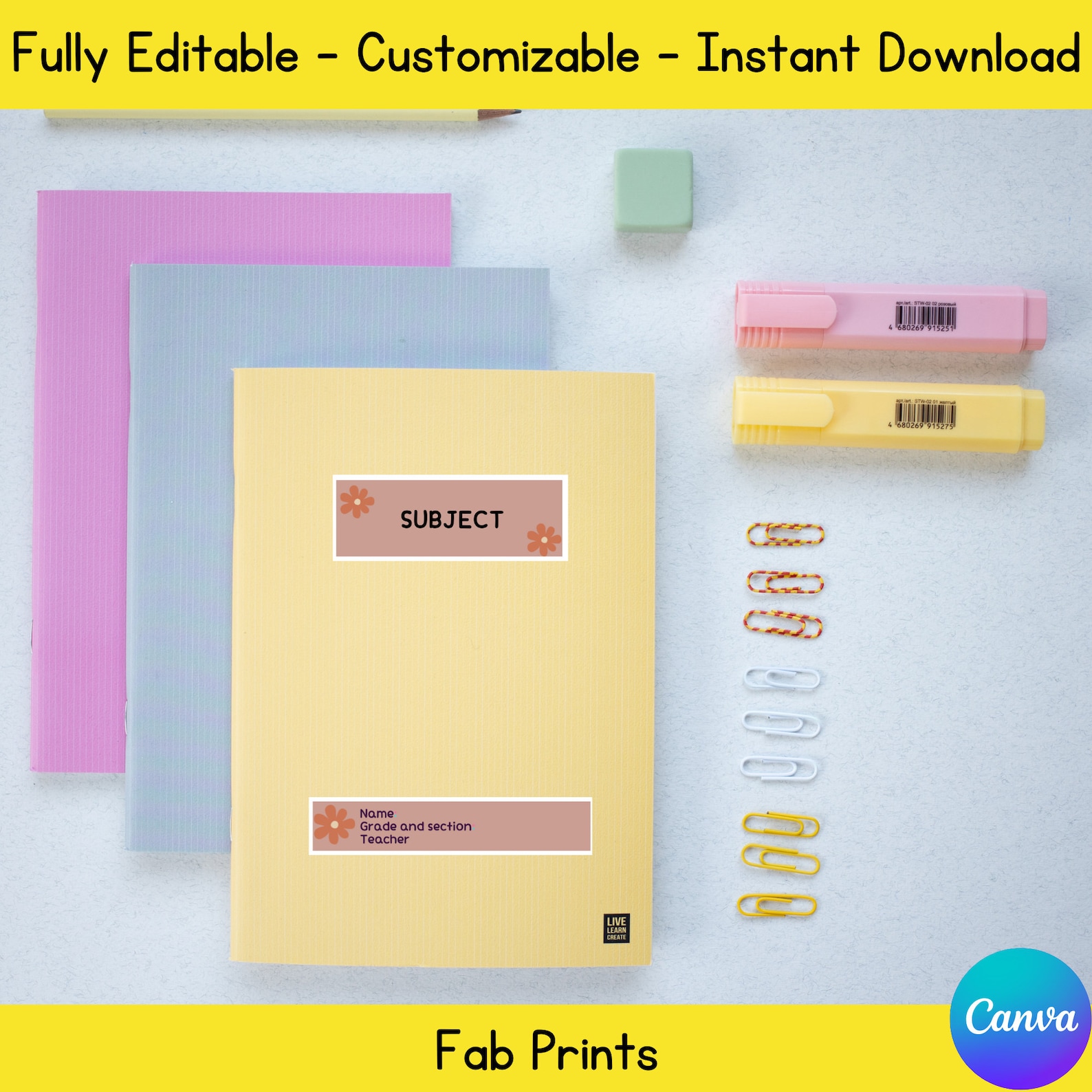 Name Stickers for School Kids Daycare Notebook Labels Personalized ...