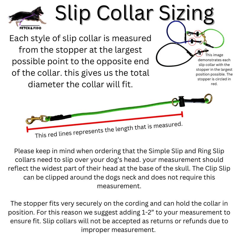 Simple Slip Collar With Stopper - Etsy