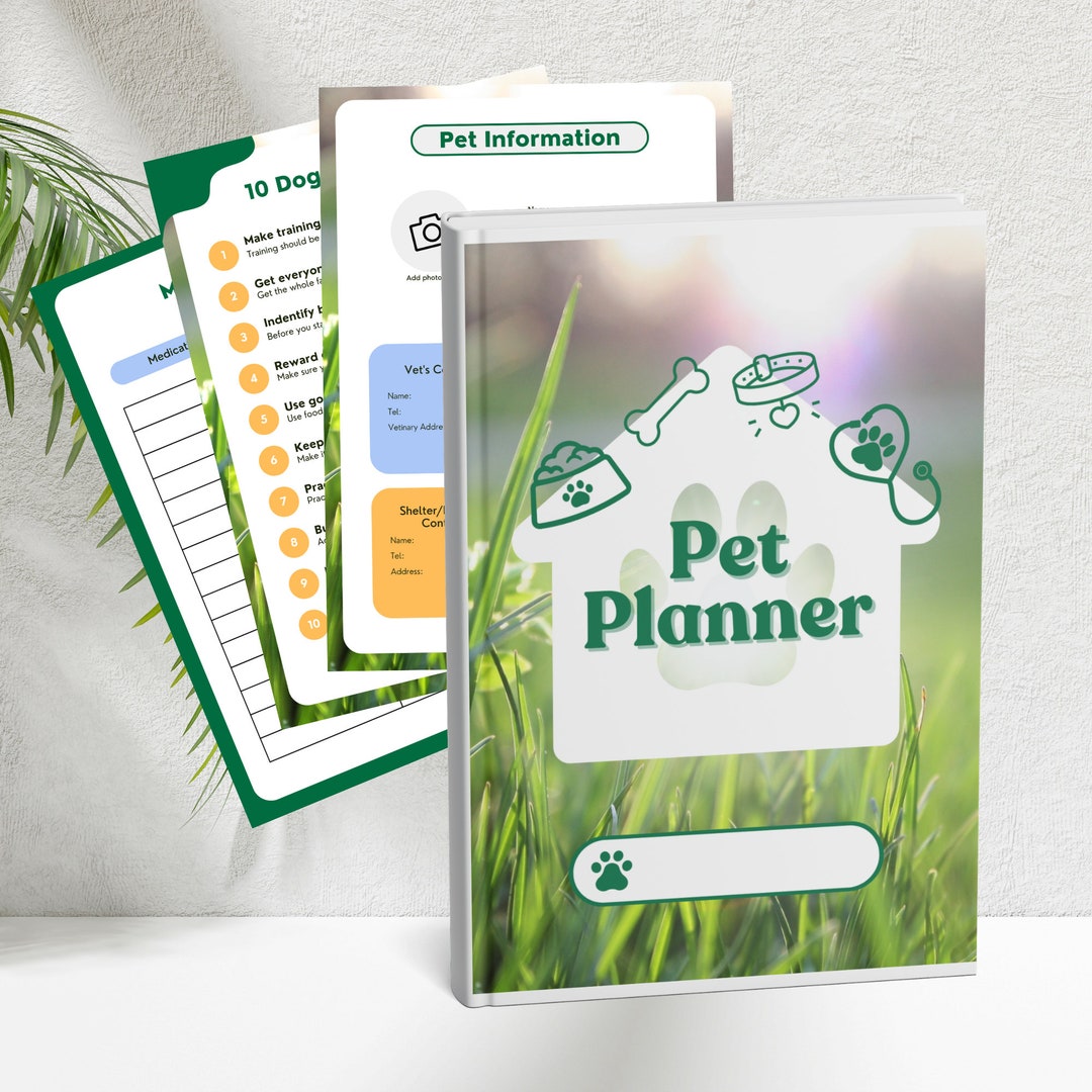 Printable Pet Planner Organiser for Pet/dog Owners - Etsy