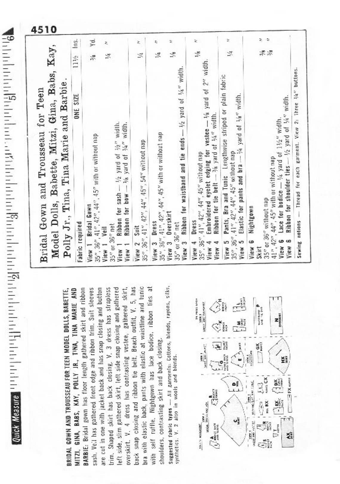 Vintage Simplicity 4510 PDF Sewing Pattern for Barbie Dolls Originally ...