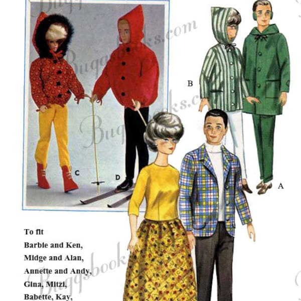 Butterick Barbie Doll Clothes Patterns - Etsy