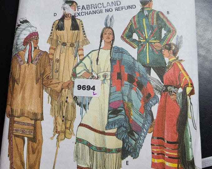 Native Costume Sewing Pattern - Simplicity 8281 - NOT CUT - All Sizes ...