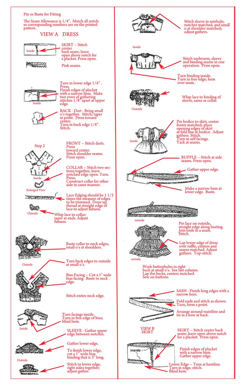 Butterick 5969 Reproduced Doll Sewing Pattern for 14 Inch Toni Doll - Etsy