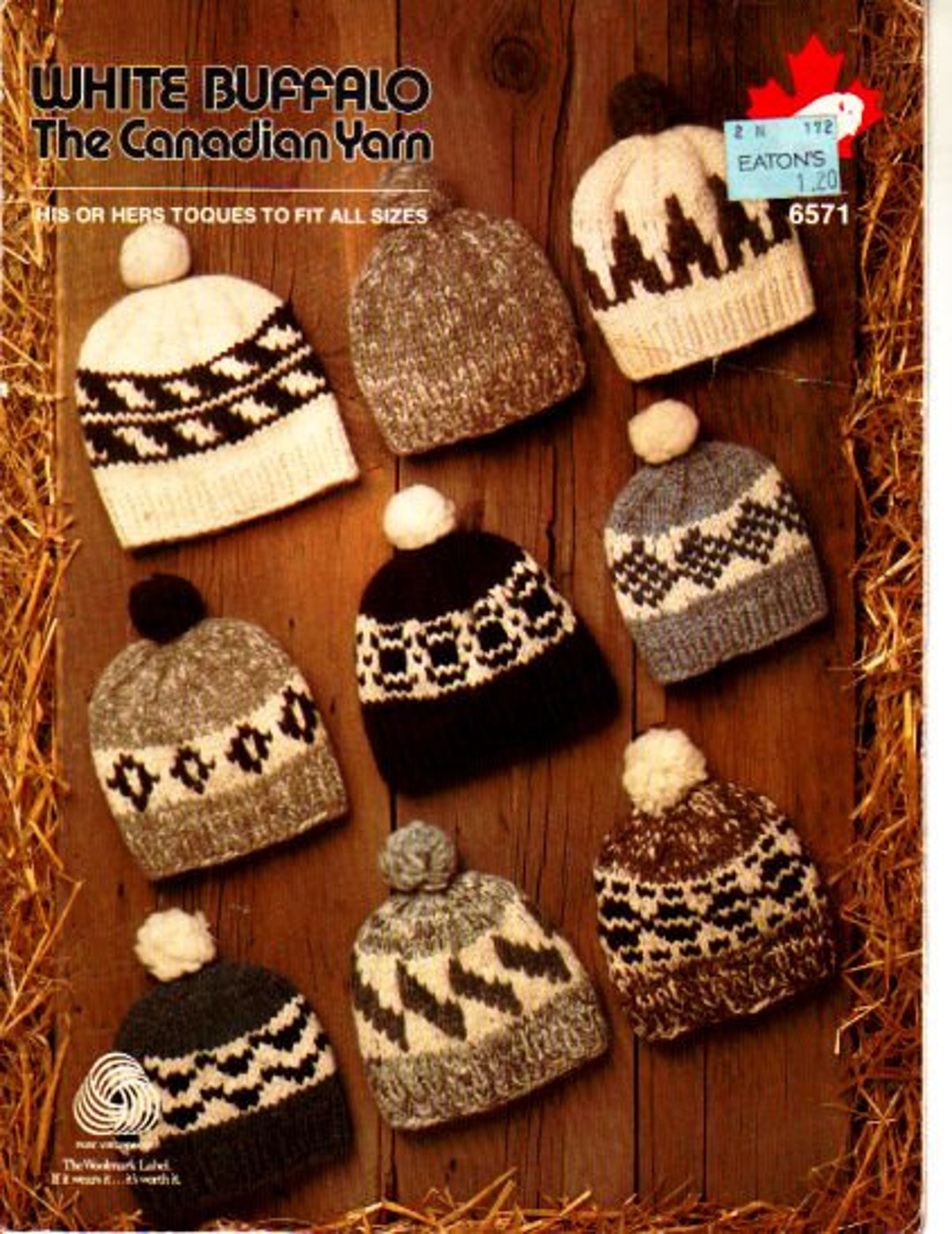 White Buffalo Toques for the Entire Family - PDF Knitting Pattern ...