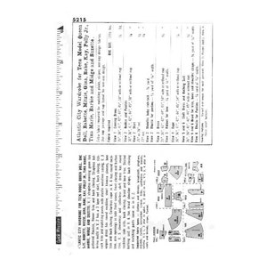 Simplicity 5215 - 11 1/2 Inch Barbie, Etc Doll Sewing Patterns - 1960's ...