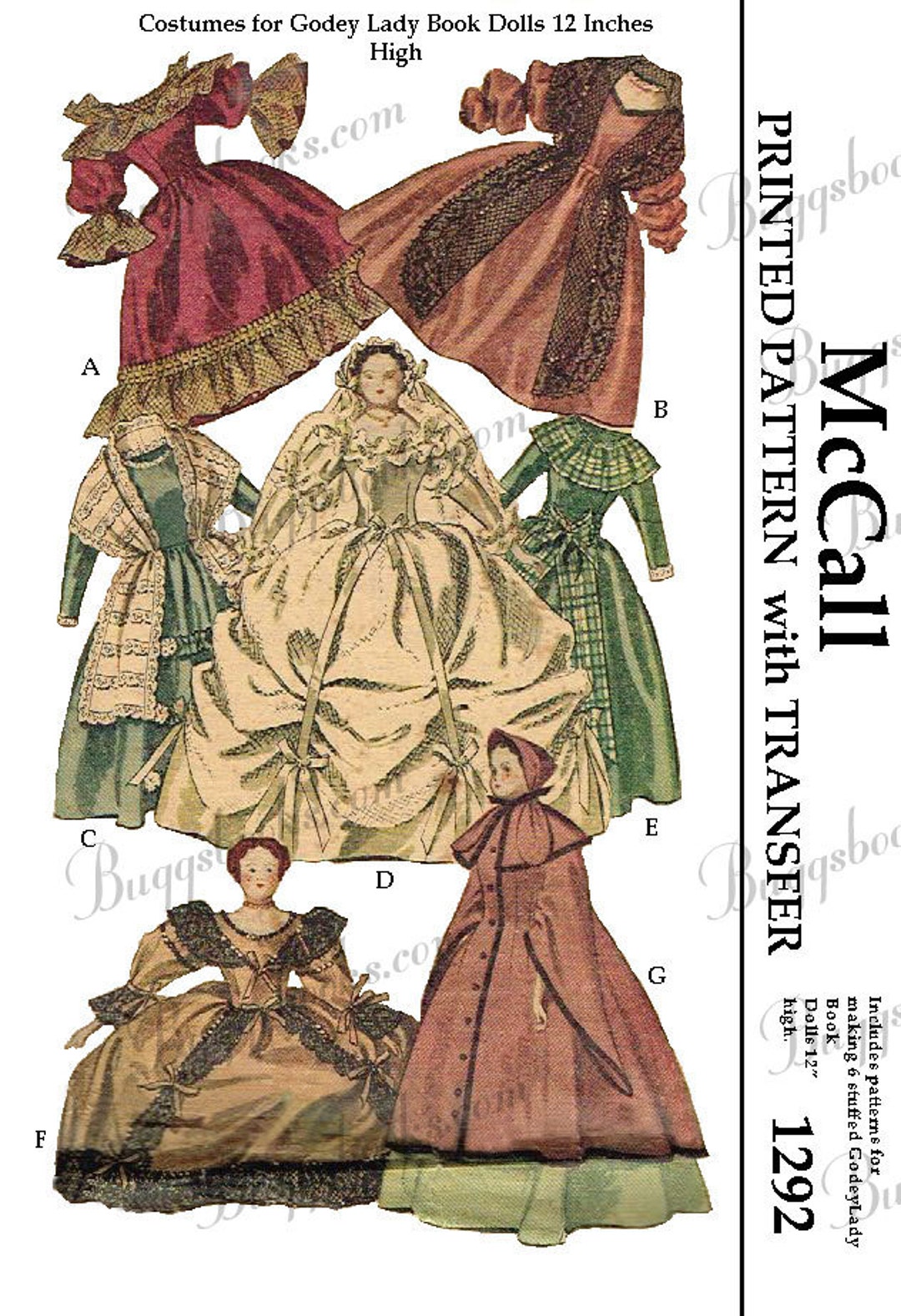1940's - 1292 - Costumes for Godey Lady Book Dolls & Doll Sewing PDF ...