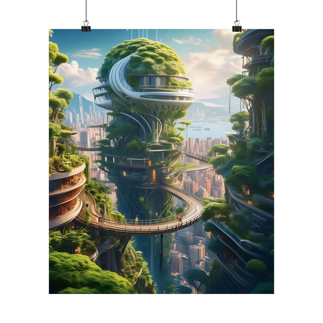 Perfect Utopian Futuristic City Posters 17x20 - Etsy