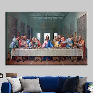 The Last Supper by Leonardo Da Vinci Canvas Art Wall Art for Home ...