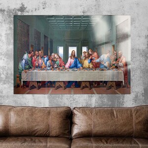 The Last Supper by Leonardo Da Vinci Canvas Art Wall Art for Home ...