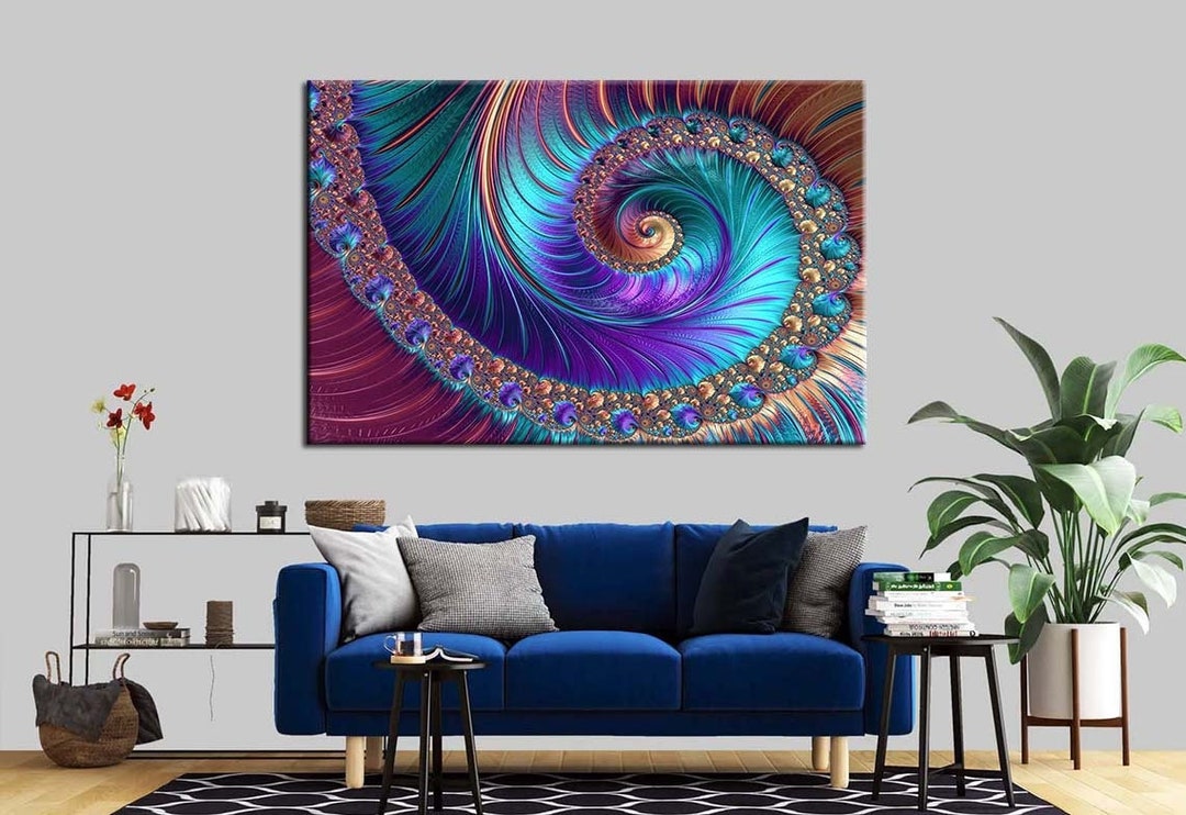 Abstract Wall Art, Abstract Fractal Patterns and Shapes, Wall Art ...