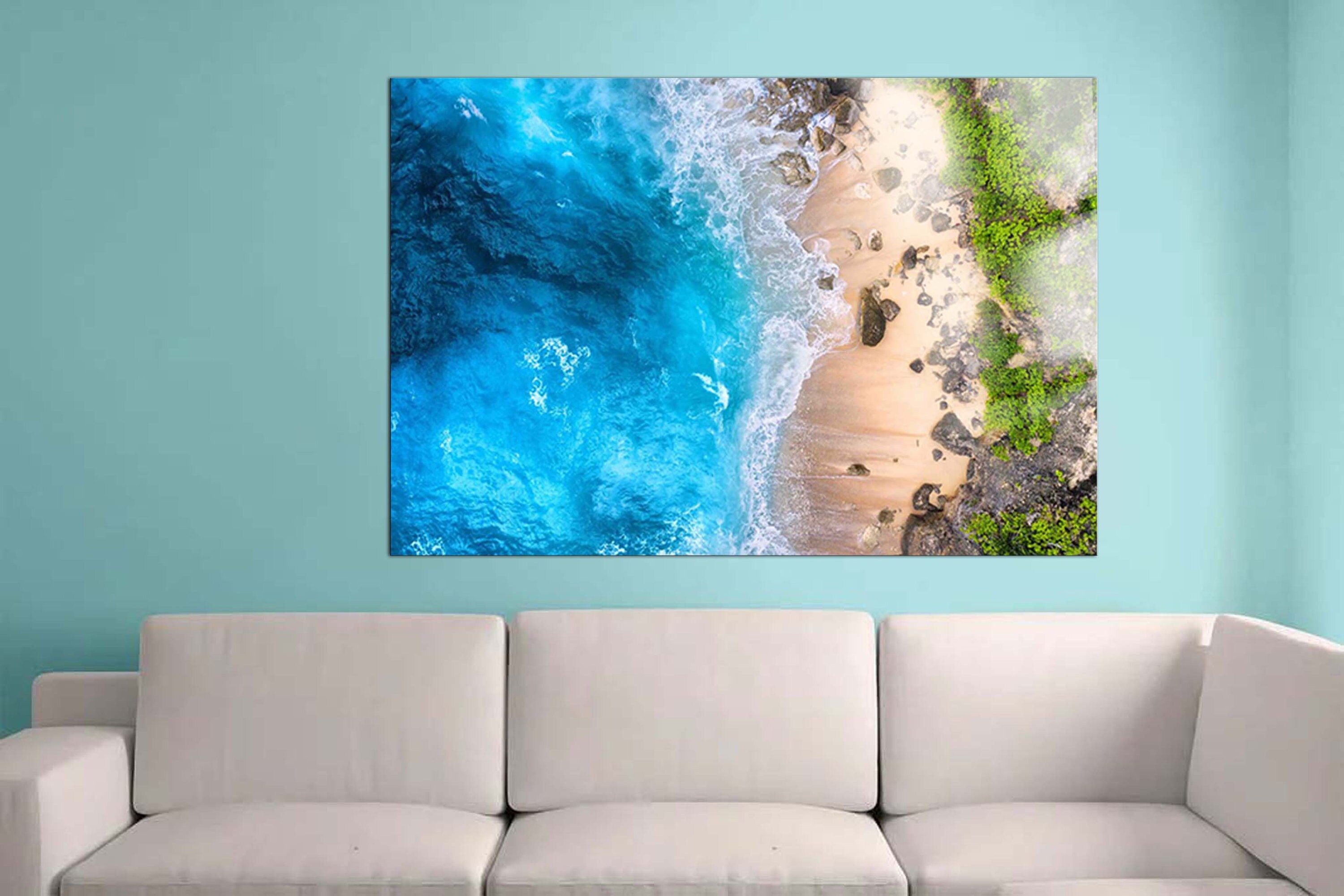 Tropical Island Beach,large Wall Art Canvas Print,ocean Extra Large Art ...