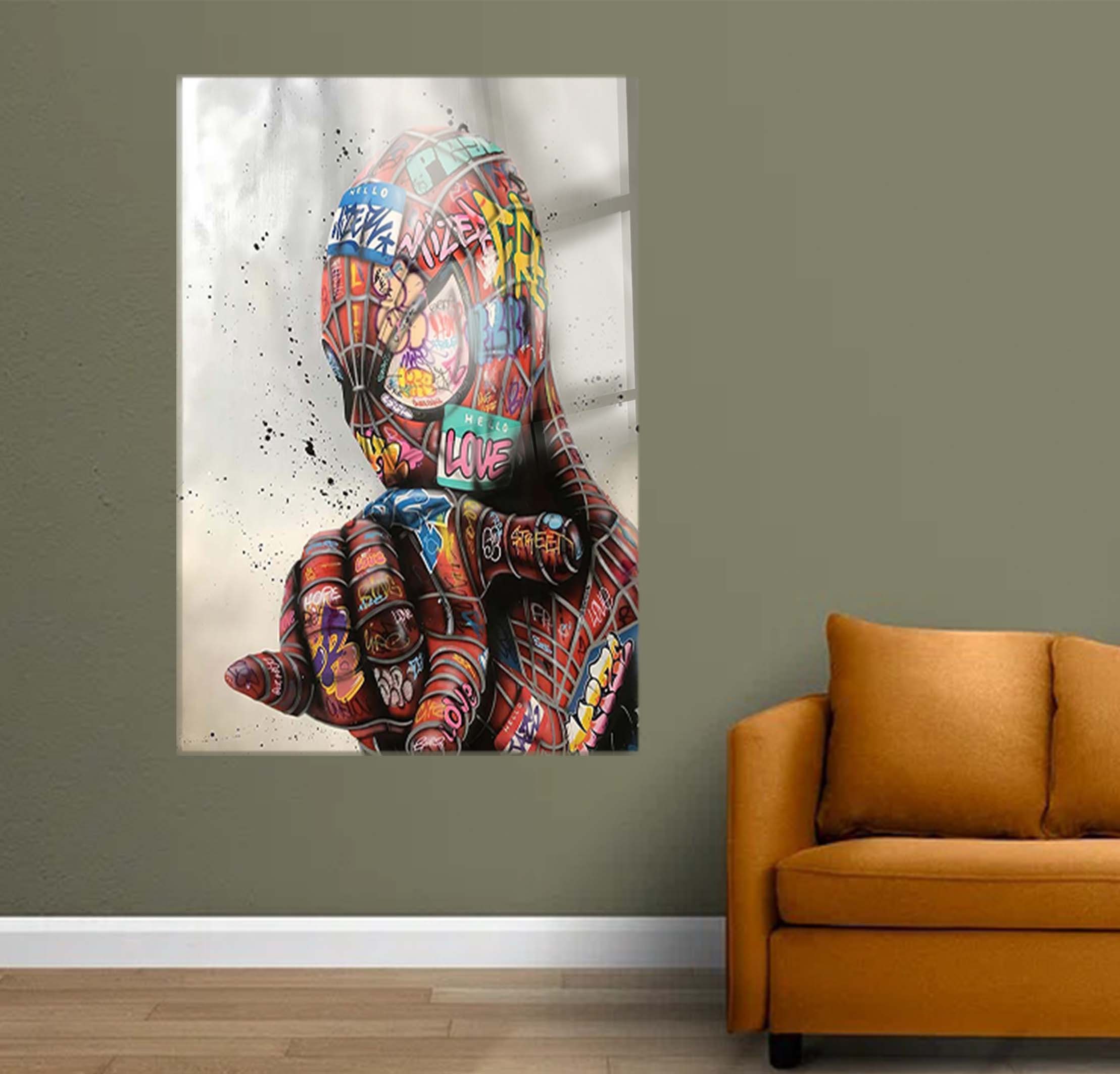 Spider-man Graffiti Canvas Print: Ready to Hang Wall Decor - Etsy