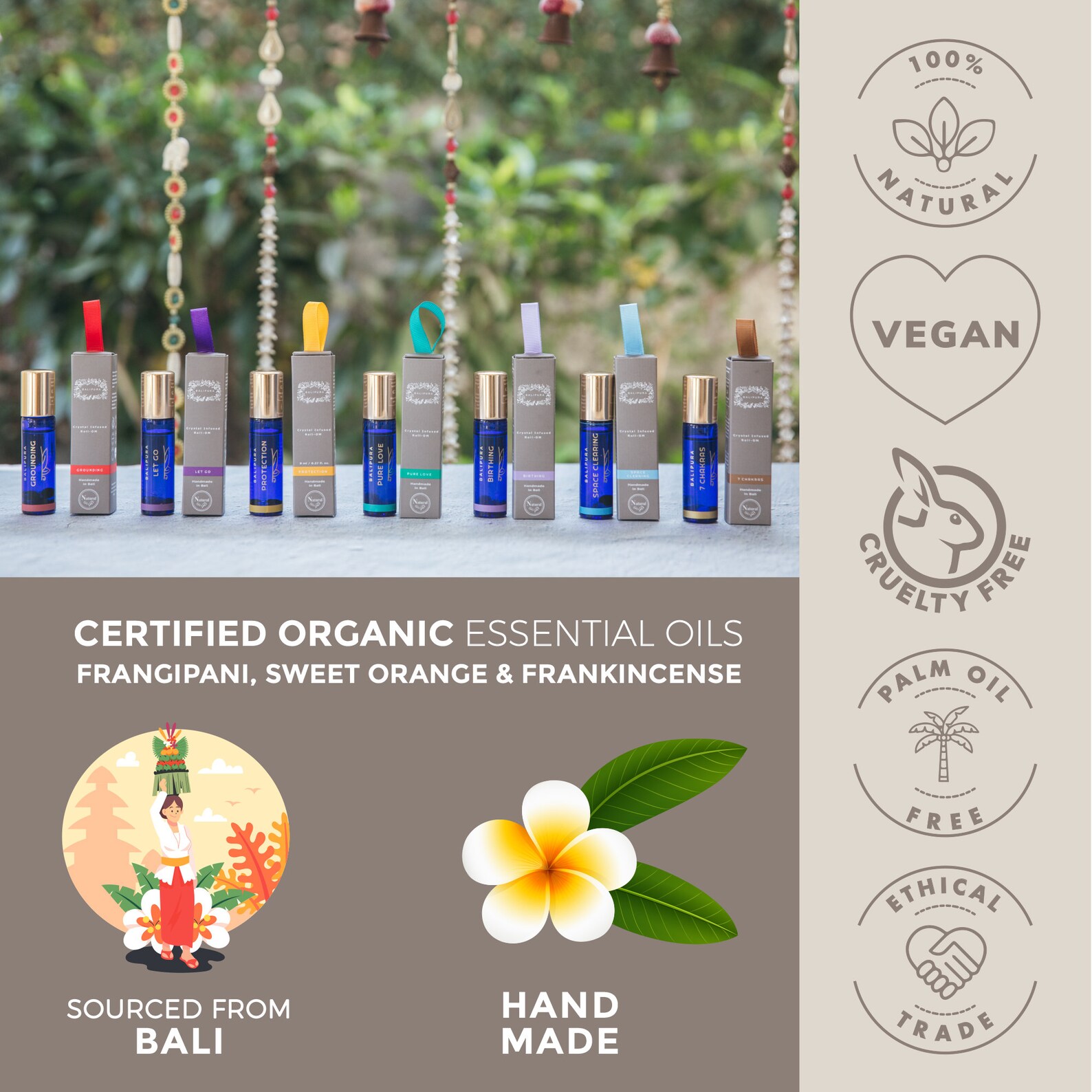 7 Chakra Roll On, Crystal Infused Oil Blend With Natural Crystal Roller ...