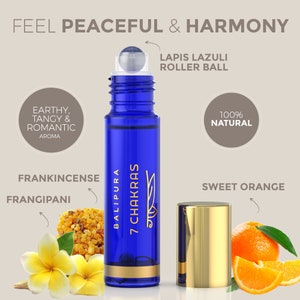 7 Chakra Roll On, Crystal Infused Oil Blend With Natural Crystal Roller ...