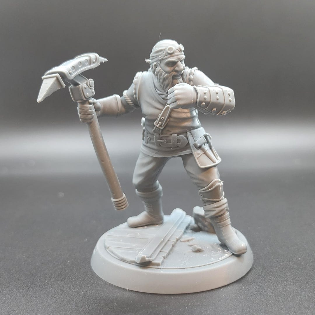Dnd Dwarf Proxy Miniature Miner Figurine for TTRPG, Fantasy Tabletop ...