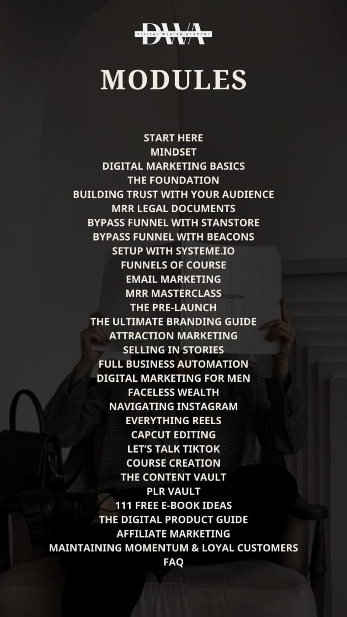 DWA Digital Wealth Academy Digital Marketing Course MRR Resell 15 X ...