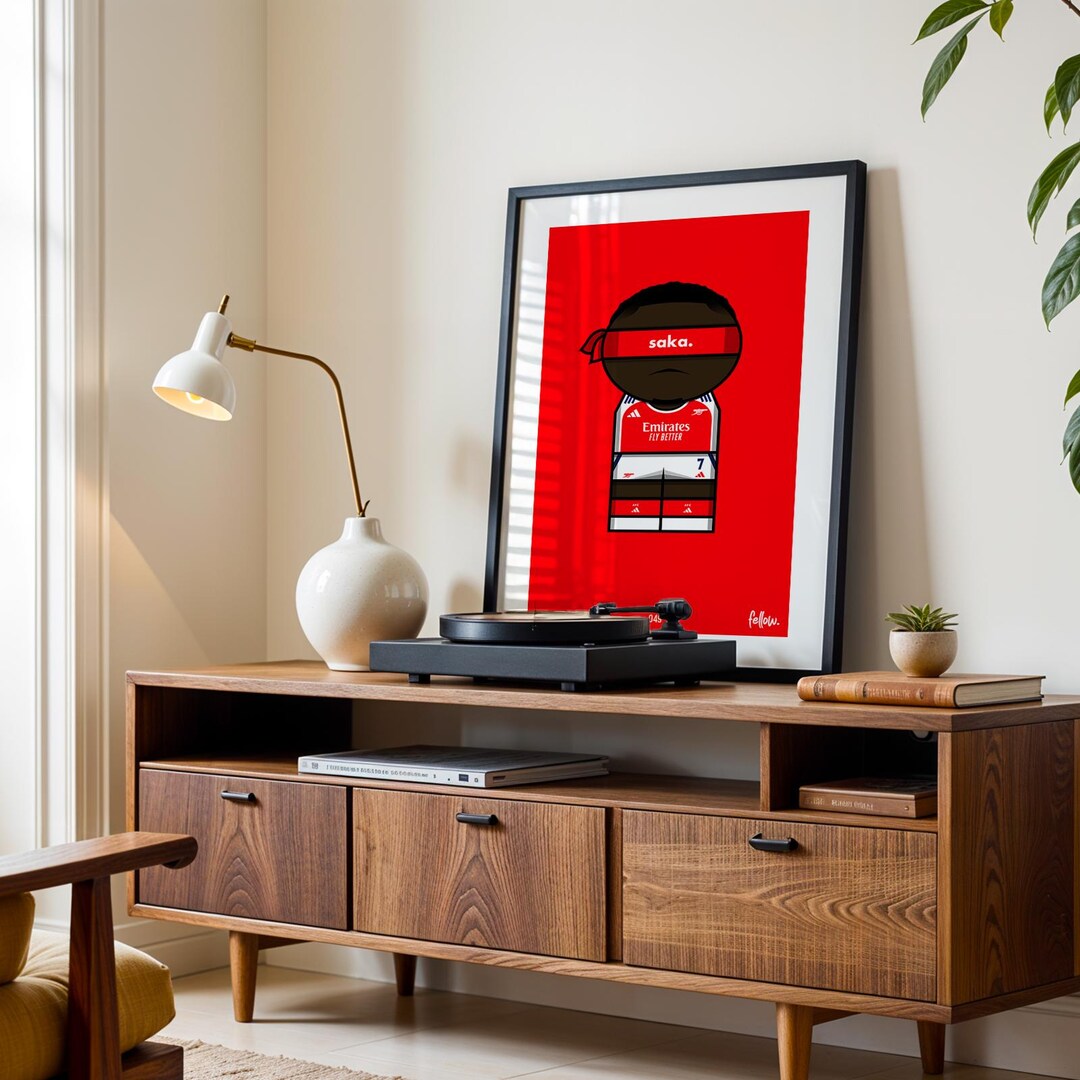 Bukayo Saka Illustration Poster – Modern Design Poster, Football Wall ...