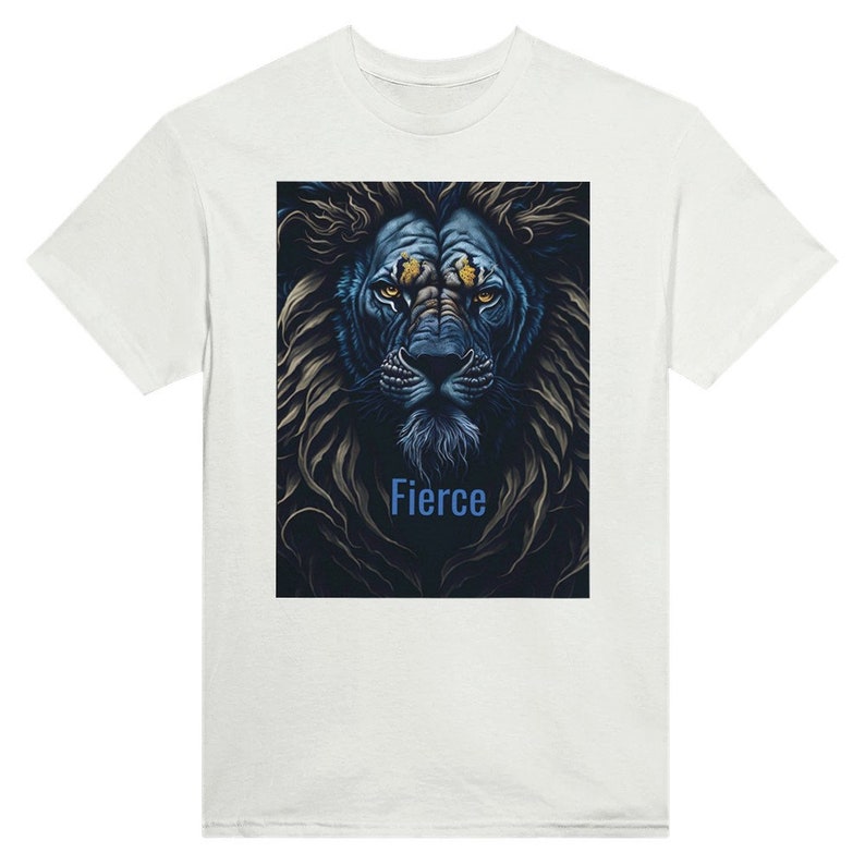 Fierce Lion Shirt, Wild Lion Animal Print Tshirt, Fearless Warrior ...