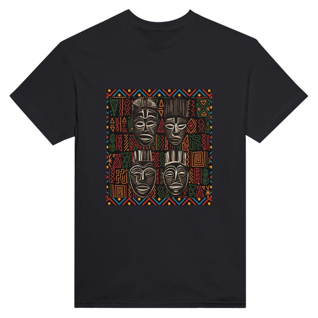 African Tribal Tshirt, Afro Tribal Mask Graphic Shirt, Cultural ...