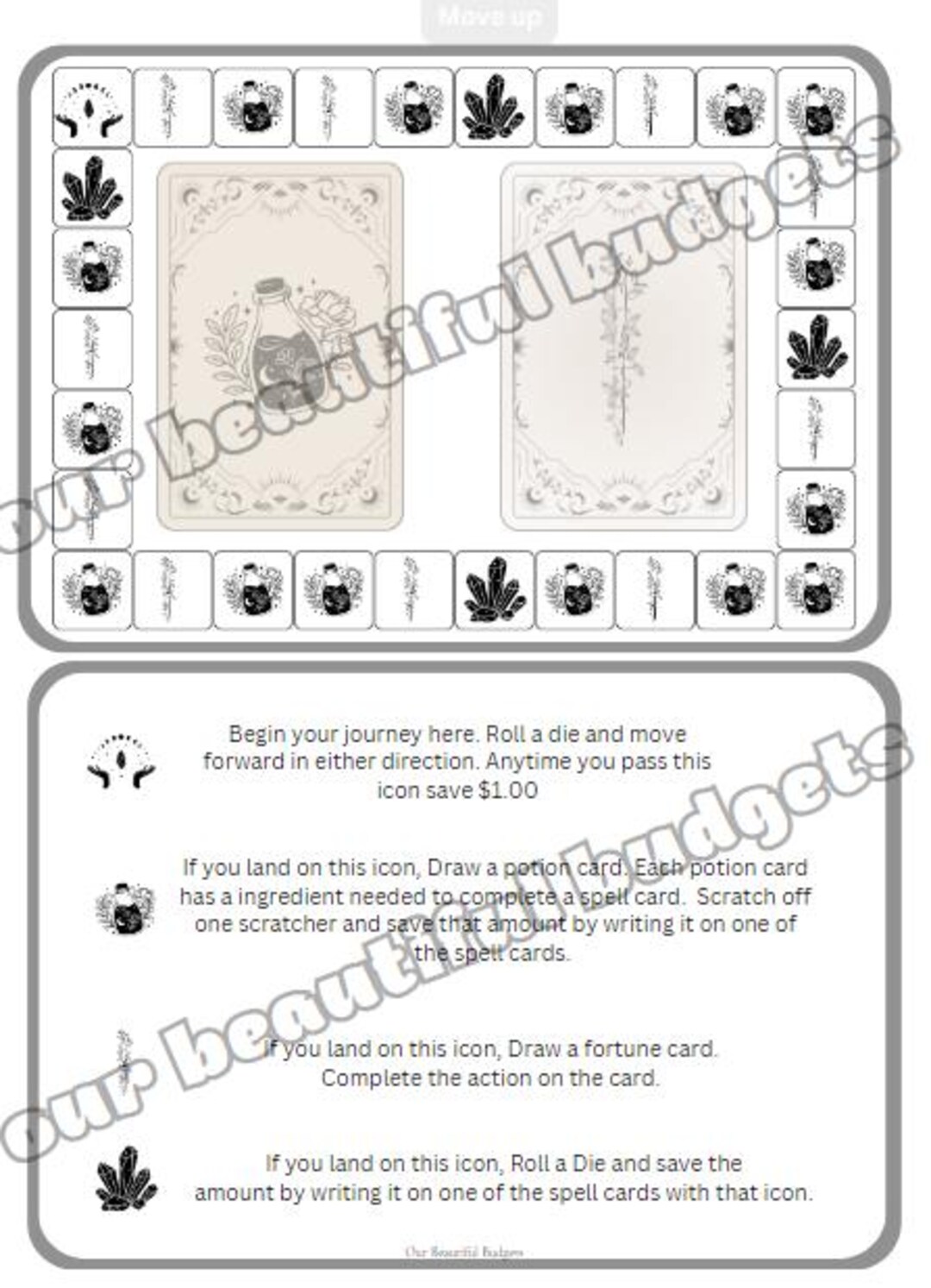 Digital Download Spell Board Game - Etsy