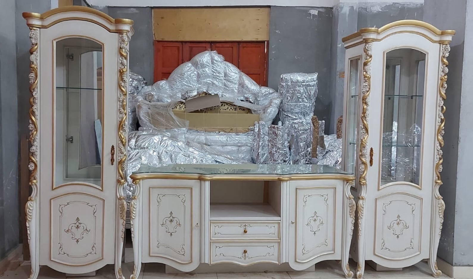 Two Classic Royal Display Cabinet and a Classic Royal Console Table ...