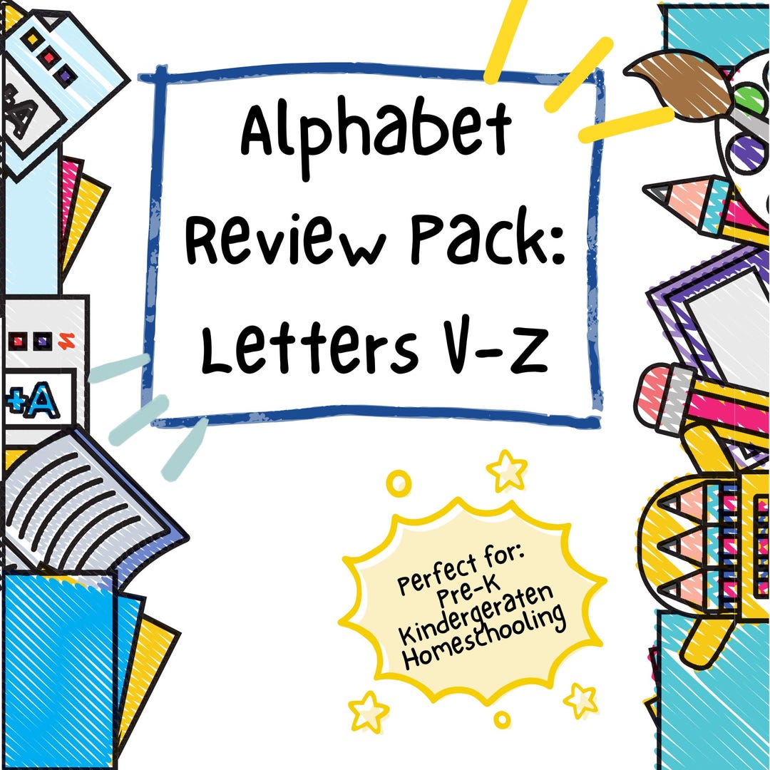 Alphabet Worksheets V-Z | Printable Preschool Activities | Early ...