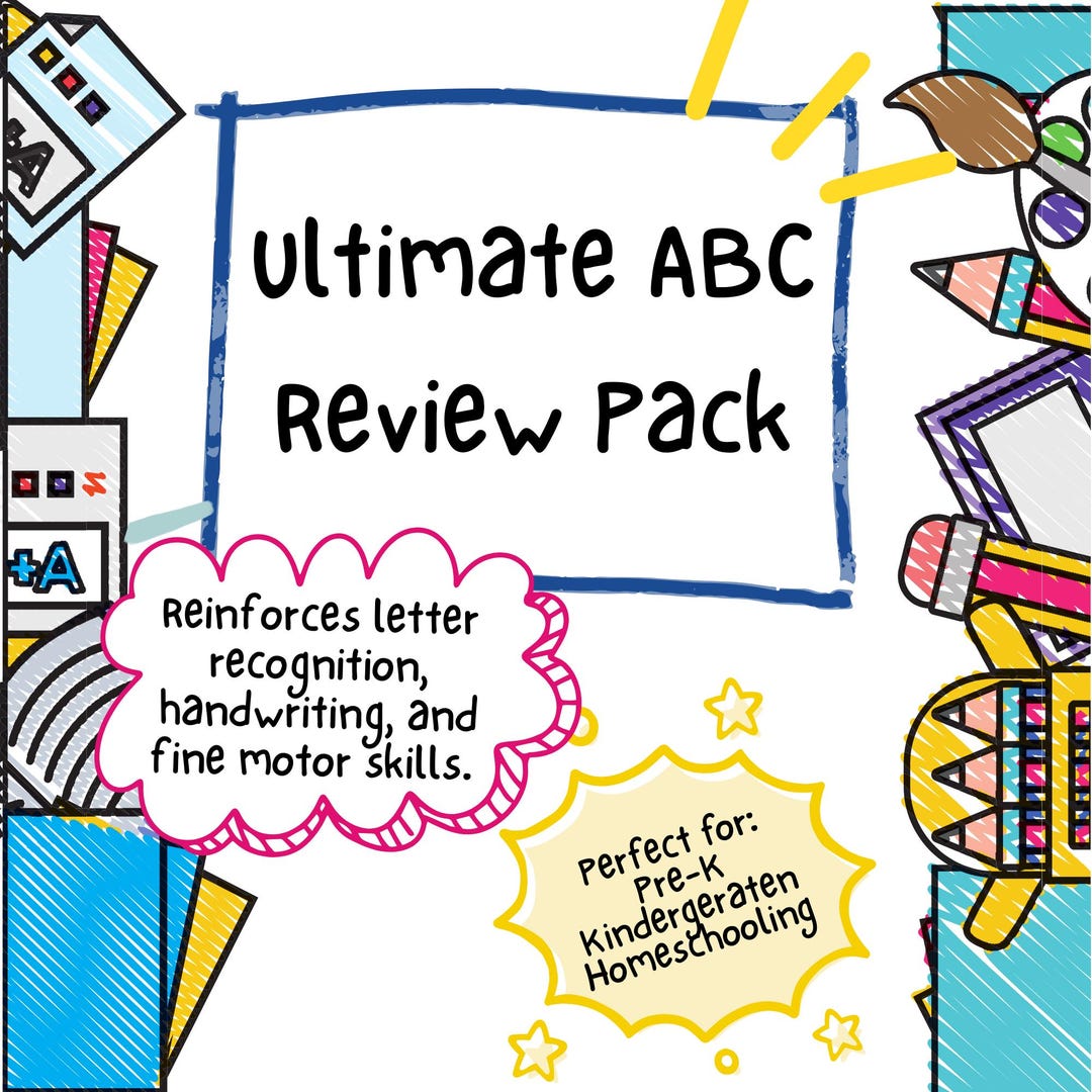 Ultimate ABC Review Pack | 130 Printable Worksheets for Early Learners ...