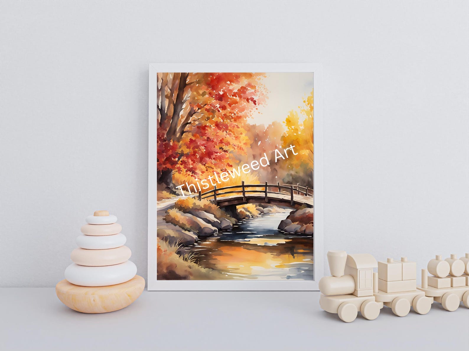 WALL ART SERIES Fall Scene Bridge Series 5 8 X 11 Digital File ...