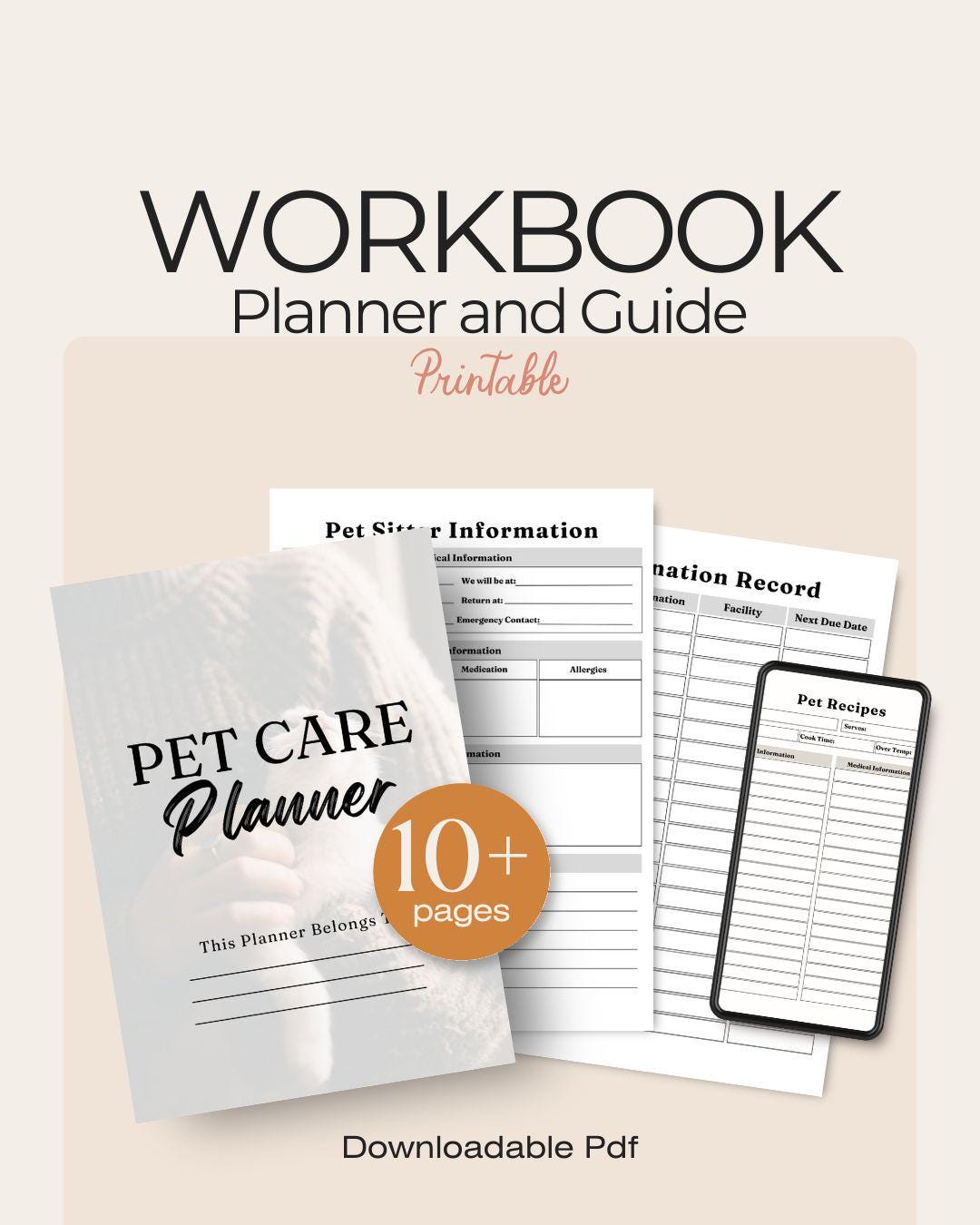 Pet Care Notebook | Pet Care Planner | Pet Care Owner Organizer ...