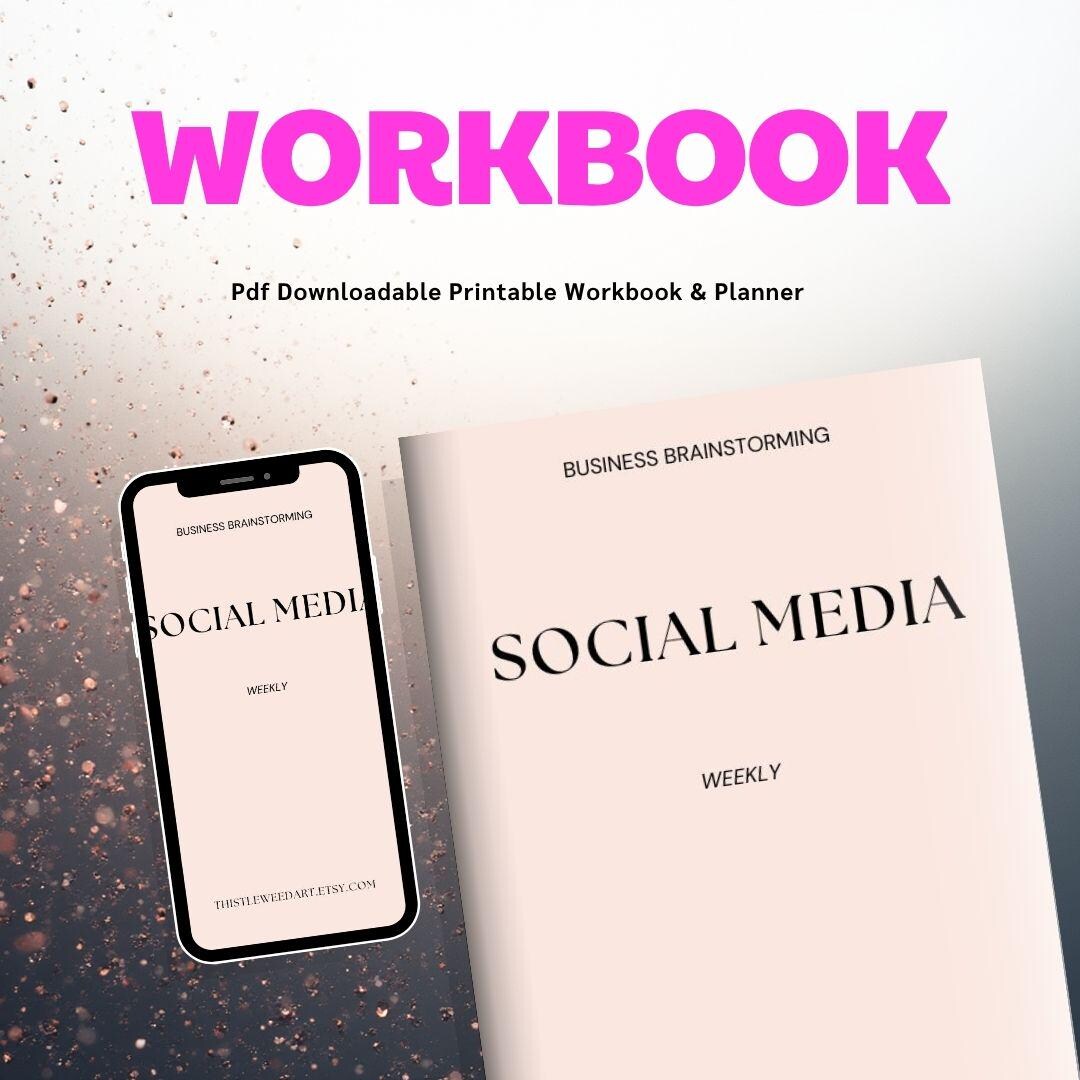 Social Media Weekly | Social Media Planner Workbook | Social Media ...
