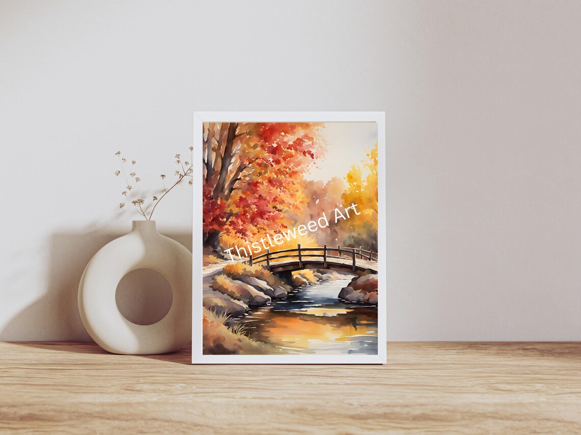 WALL ART SERIES Fall Scene Bridge Series 5 8 X 11 Digital File ...