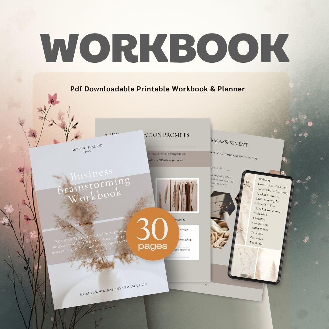 BUSINESS STARTER NOTEBOOK | Business Checklist | Questions for Business ...
