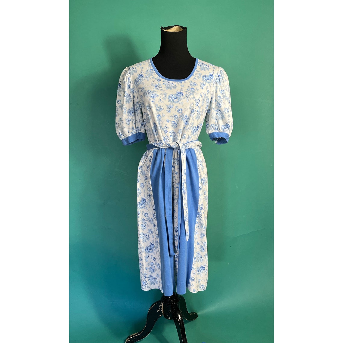 Vintage 1990s 90s Blue Rose Princess Sleeve Pleated Heidi - Etsy