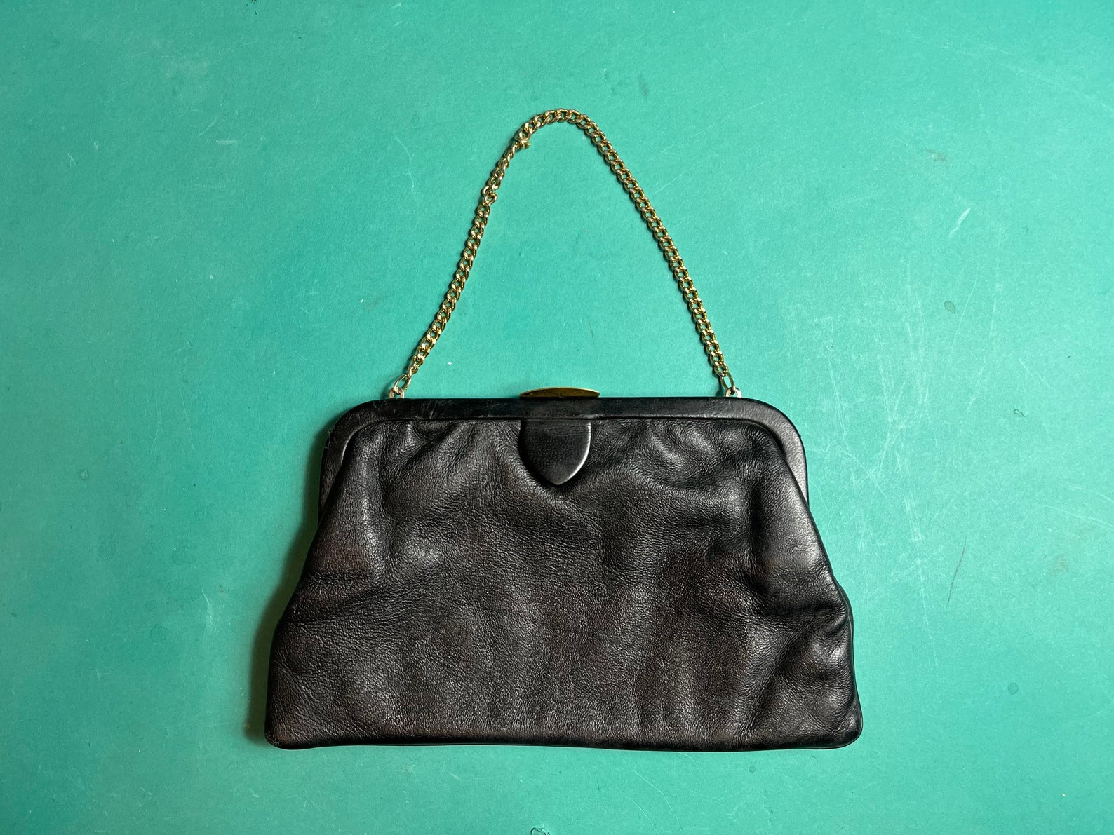 Vintage 1940s Black Ultra Soft Leather Ingber Clutch Purse - Etsy