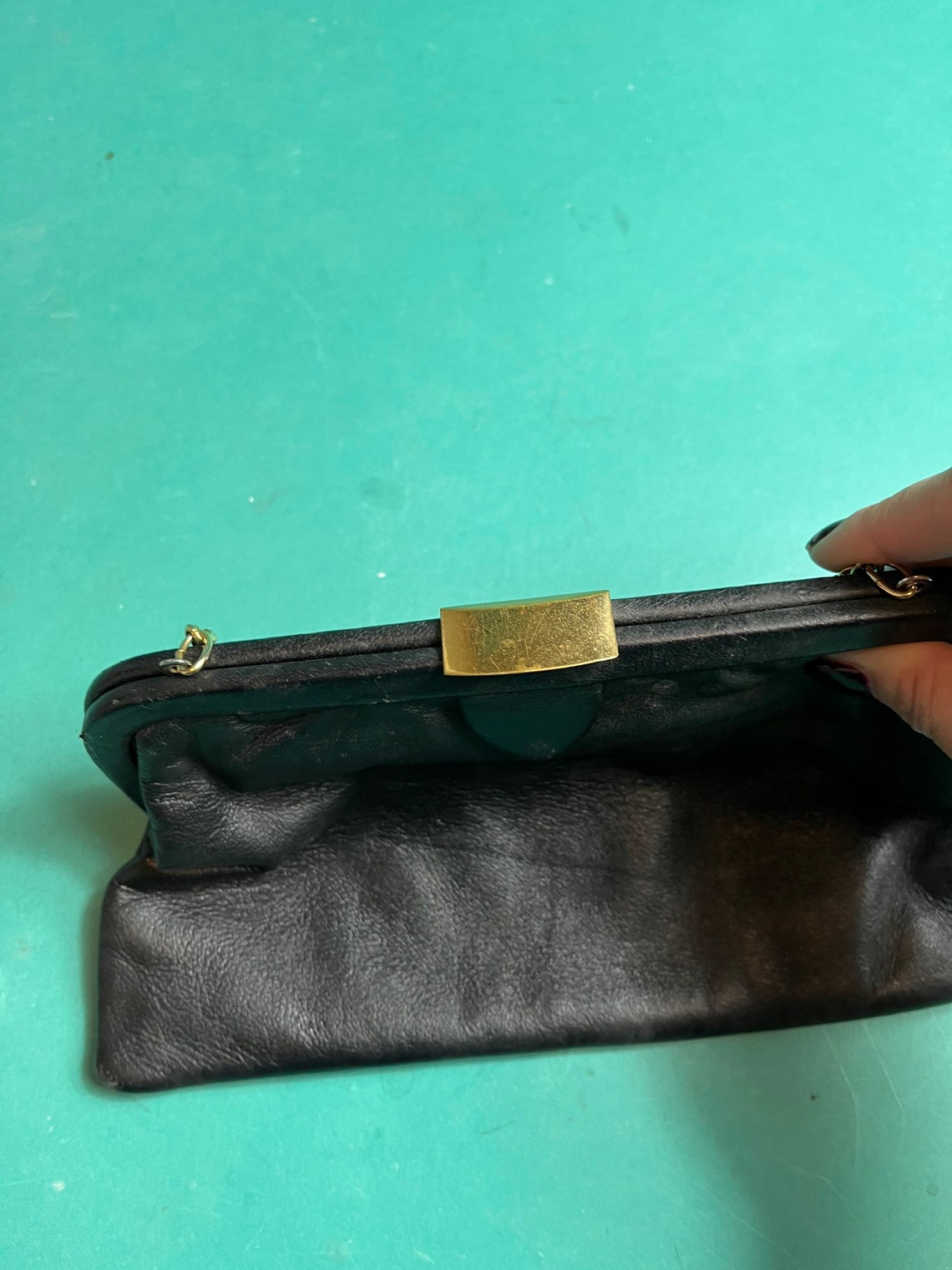Vintage 1940s Black Ultra Soft Leather Ingber Clutch Purse - Etsy