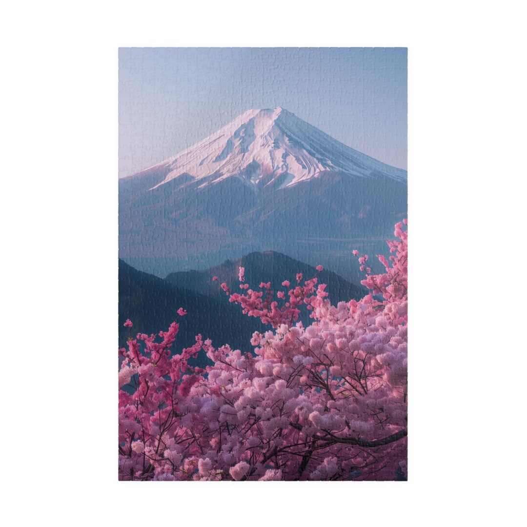 Cherry Blossoms and Mount Fuji Puzzle 1014 Pieces, Beautiful Japanese ...
