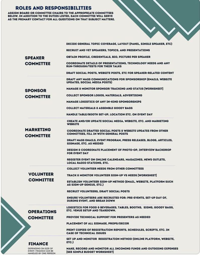 Event Planning Guide, Printable Corporate Event Planner, Editable ...