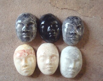 Ceramic Faces for Jewelry - Etsy