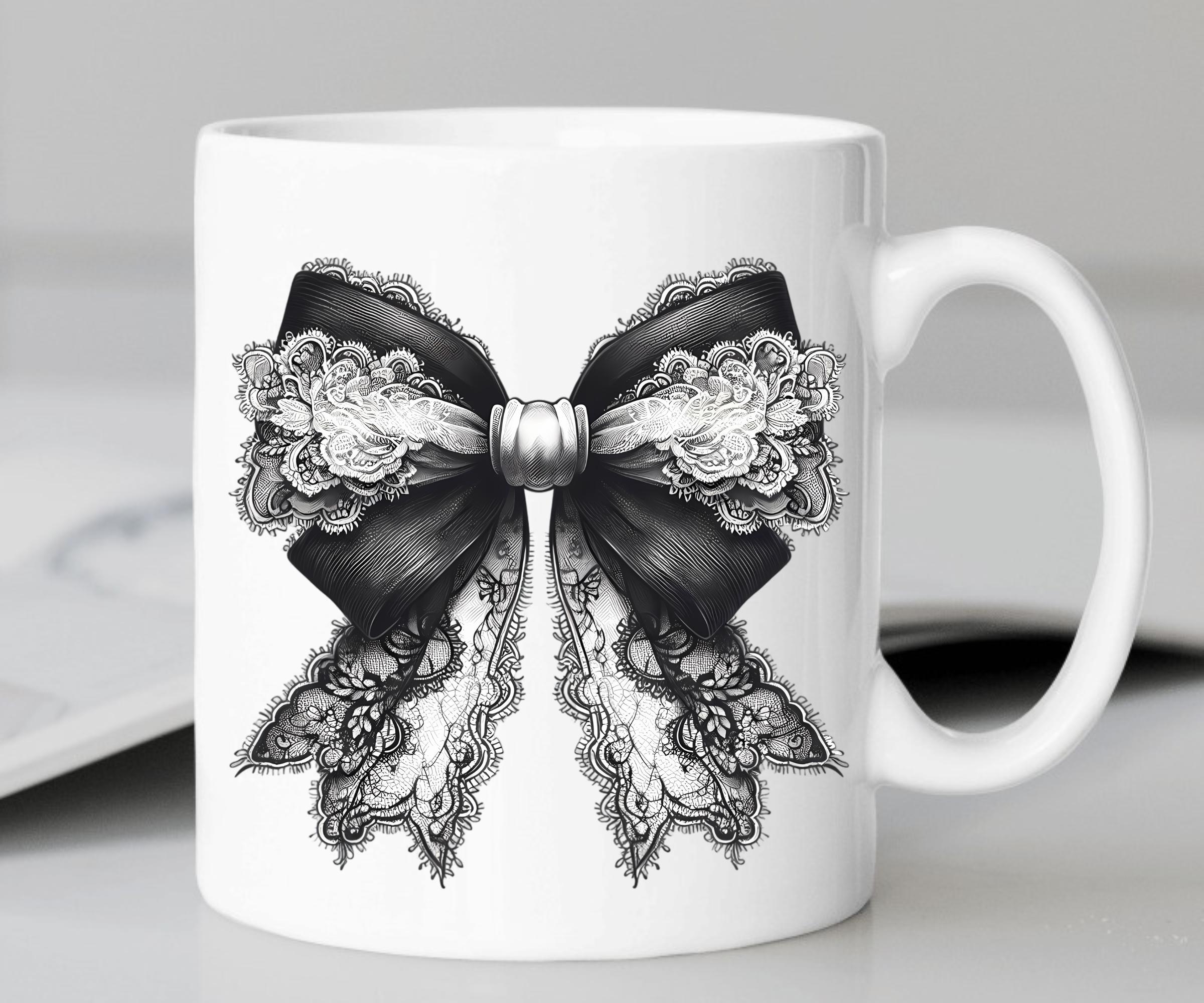 Black Lace Bow Design