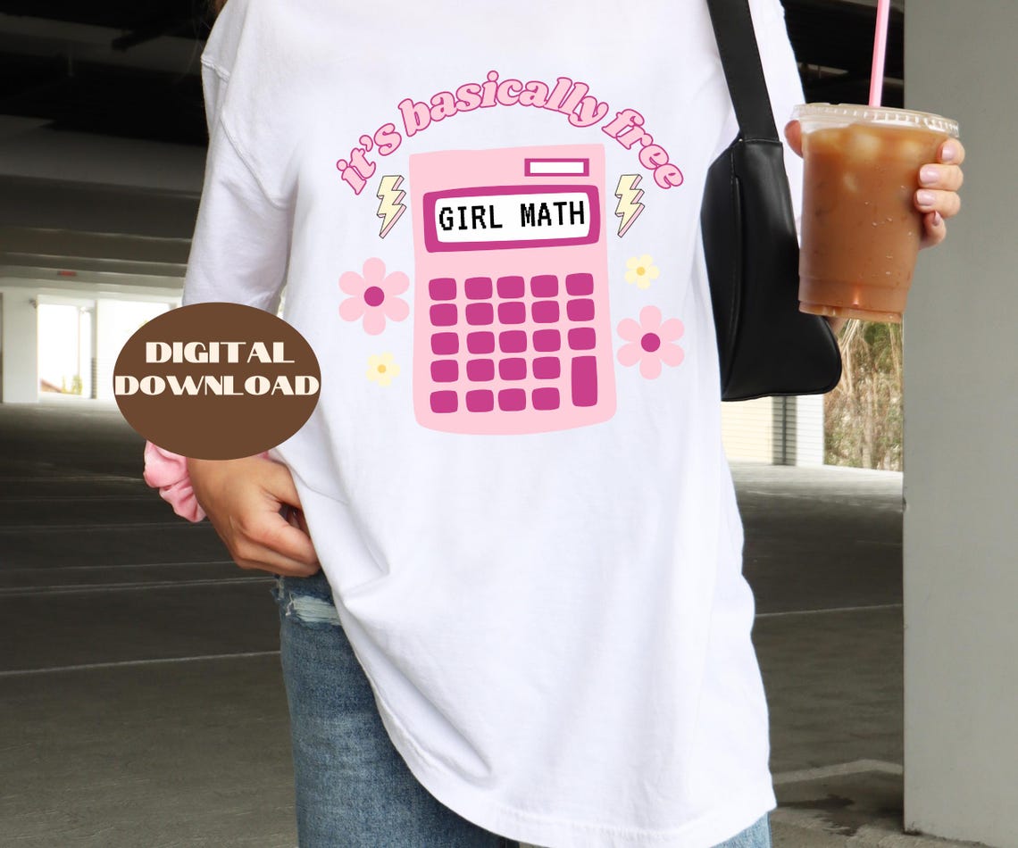 Girl Math Calculator Png, Trendy PNG, Popular PNG, Girlhood Png, Funny ...