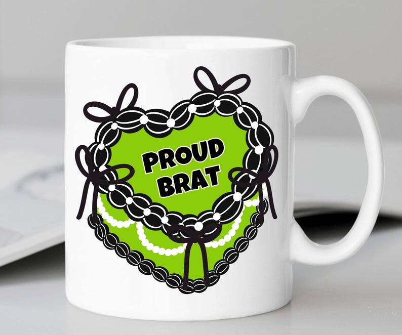 Brat Green PNG, Coquette Heart Cake Clipart, Trendy PNG, Popular PNG ...
