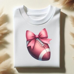 Pink Coquette Football Png, Football Mom, Girly Cute Png, Game Day,fall ...