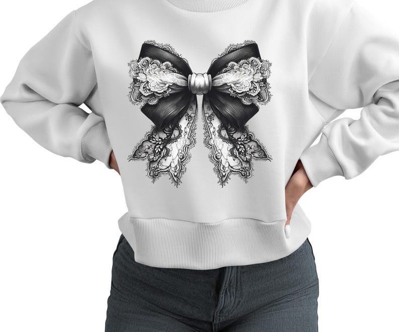 Black Lace Bow Png,dark Coquette Bows,black Ribbon Print,dark Feminine ...