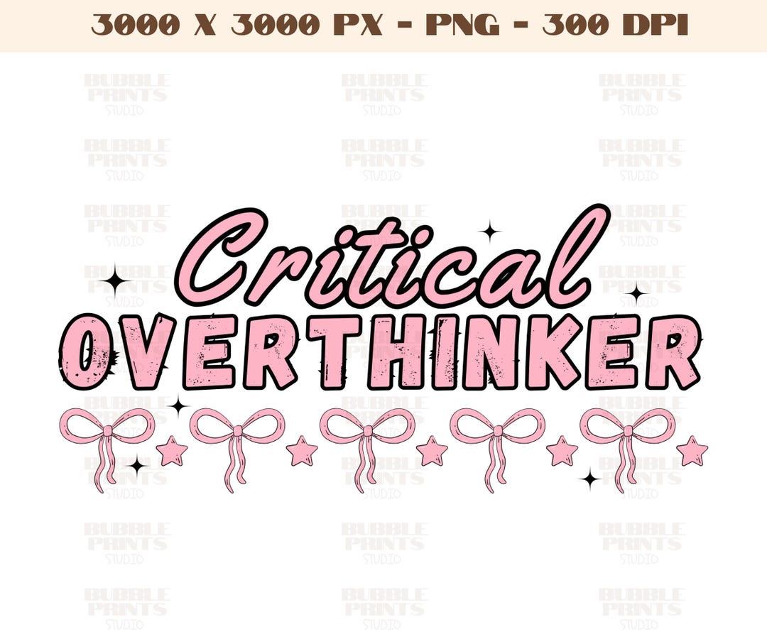 Critical Overthinker PNG, Trending Funny Overthinker Png Mental Health ...