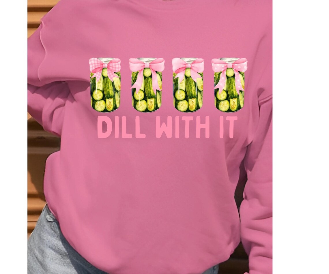 Dill With It PNG, Coquette Pickle Jars, Pink Bows, Trendy PNG, Popular ...
