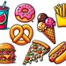 Junk Food Clipart Set, Fast Food Clipart Set, Burger PNG, Pizza PNG ...