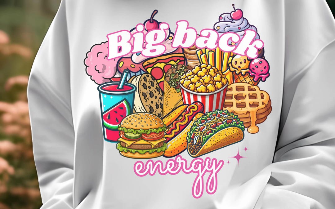 Big Back PNG, Trendy PNG, Big Back Activity Preppy Retro Gen Z Humor ...